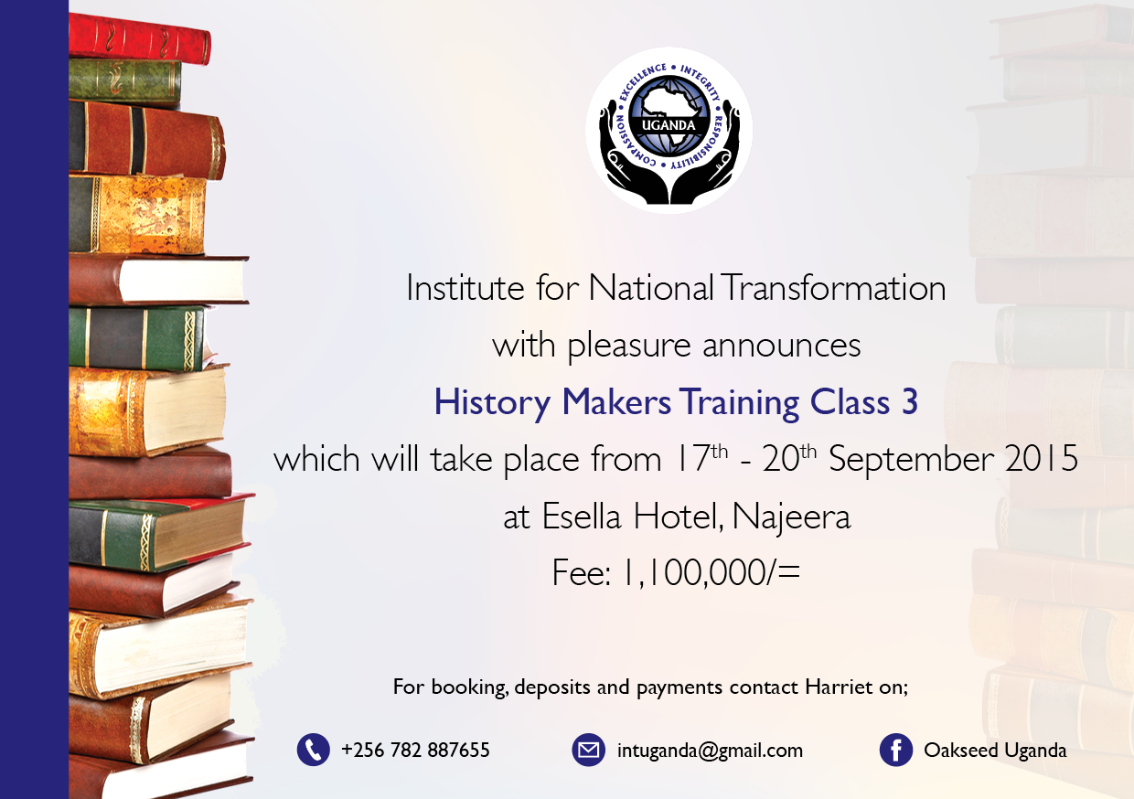 History Makers Training – Institute for National Transformation
